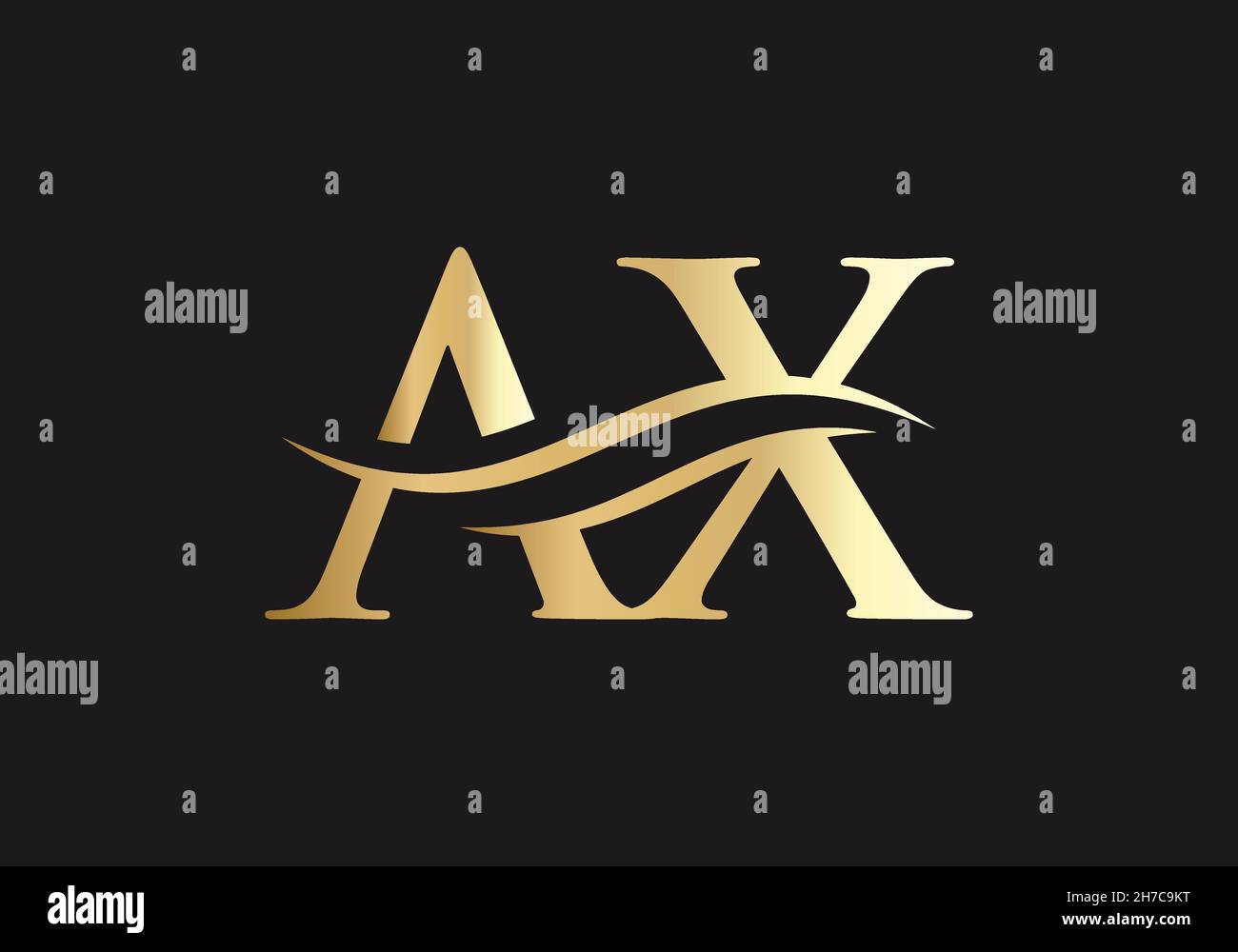 AX letter logo. Initial AX letter business logo design vector template ...