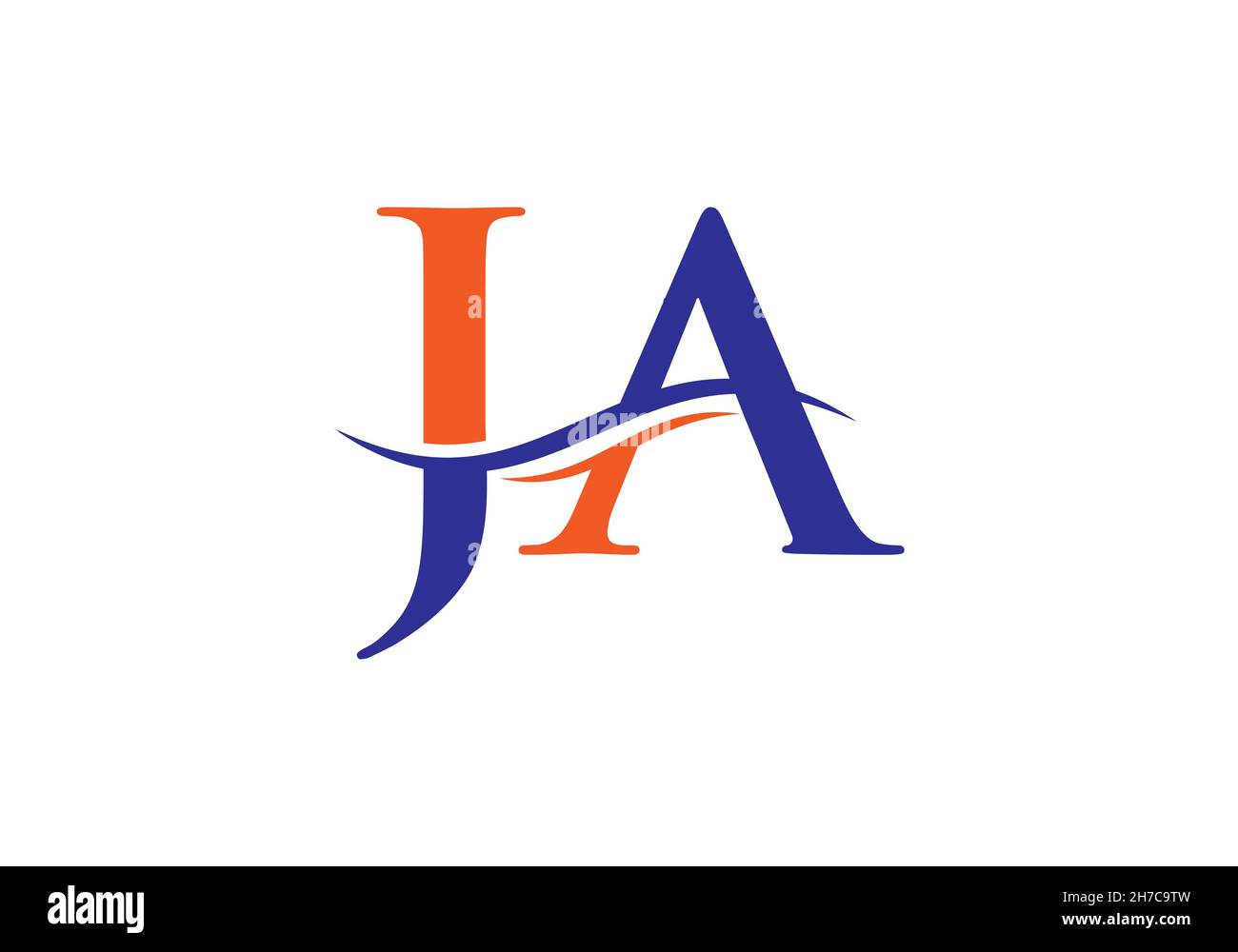Modern JA Logo Design for business and company identity. Creative JA ...