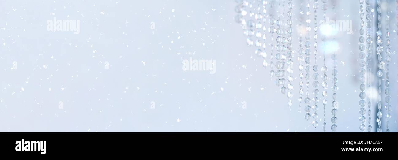 Beautiful winter holiday background with falling snow Stock Photo - Alamy