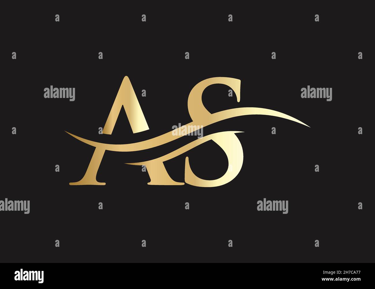 AS Letter Linked Logo for business and company identity. Initial Letter ...