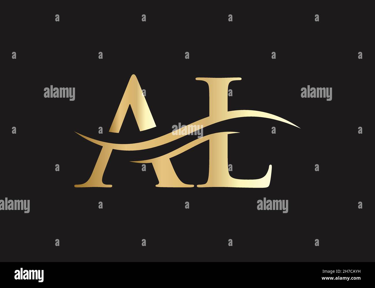 AL logo. Monogram letter AL logo design Vector. AL letter logo design ...