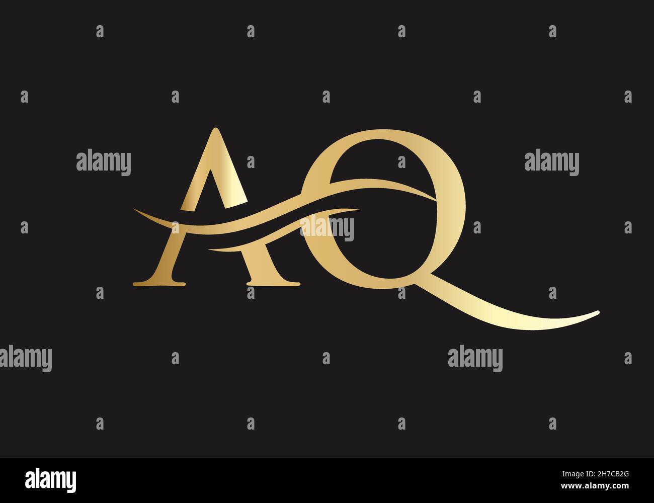 AQ Linked Logo for business and company identity. Creative Letter AQ ...