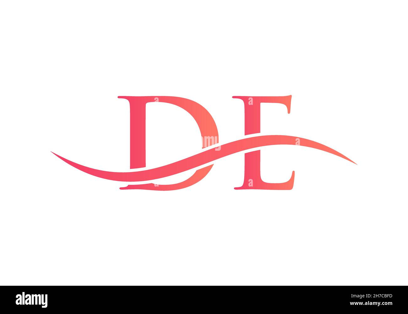 DE Letter Linked Logo for business and company identity. Initial Letter ...