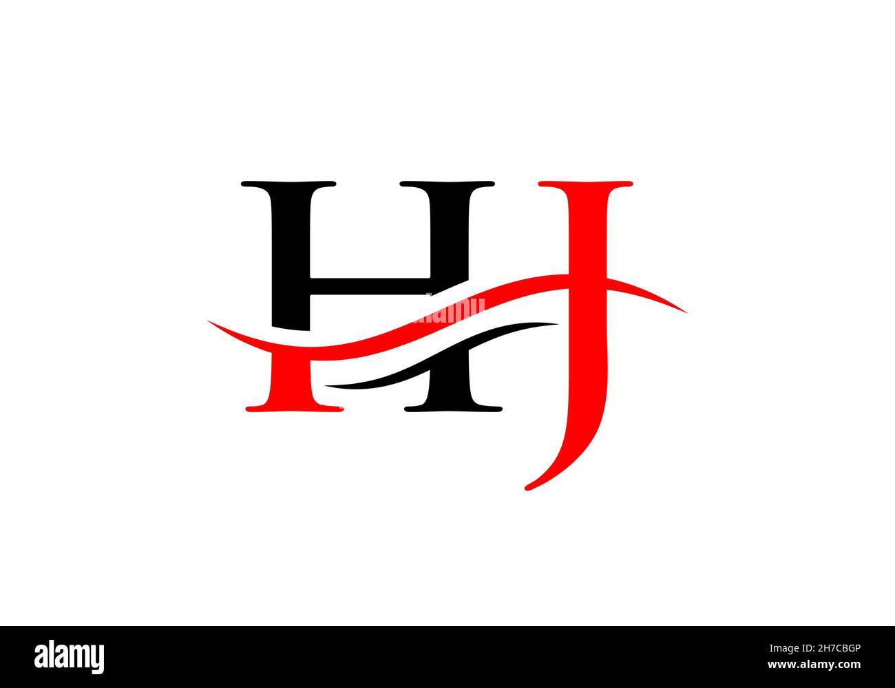 HJ letter logo. Initial HJ letter business logo design vector template ...