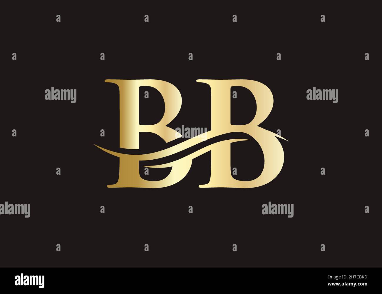 BB logo Design. Premium Letter BB Logo Design with water wave concept ...