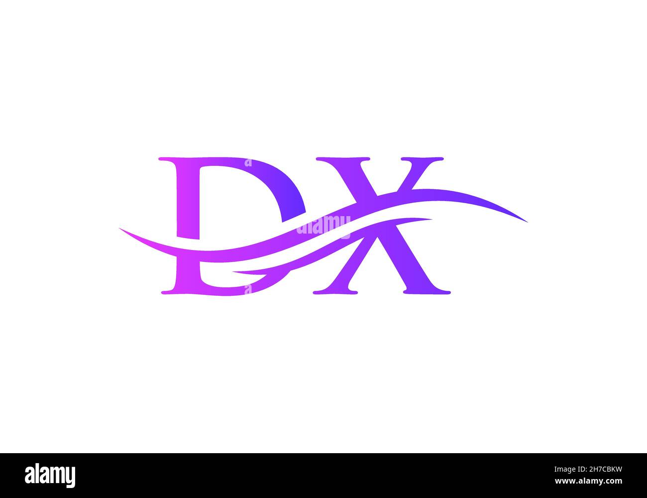 Initial linked letter DX logo design. Modern letter DX logo design ...