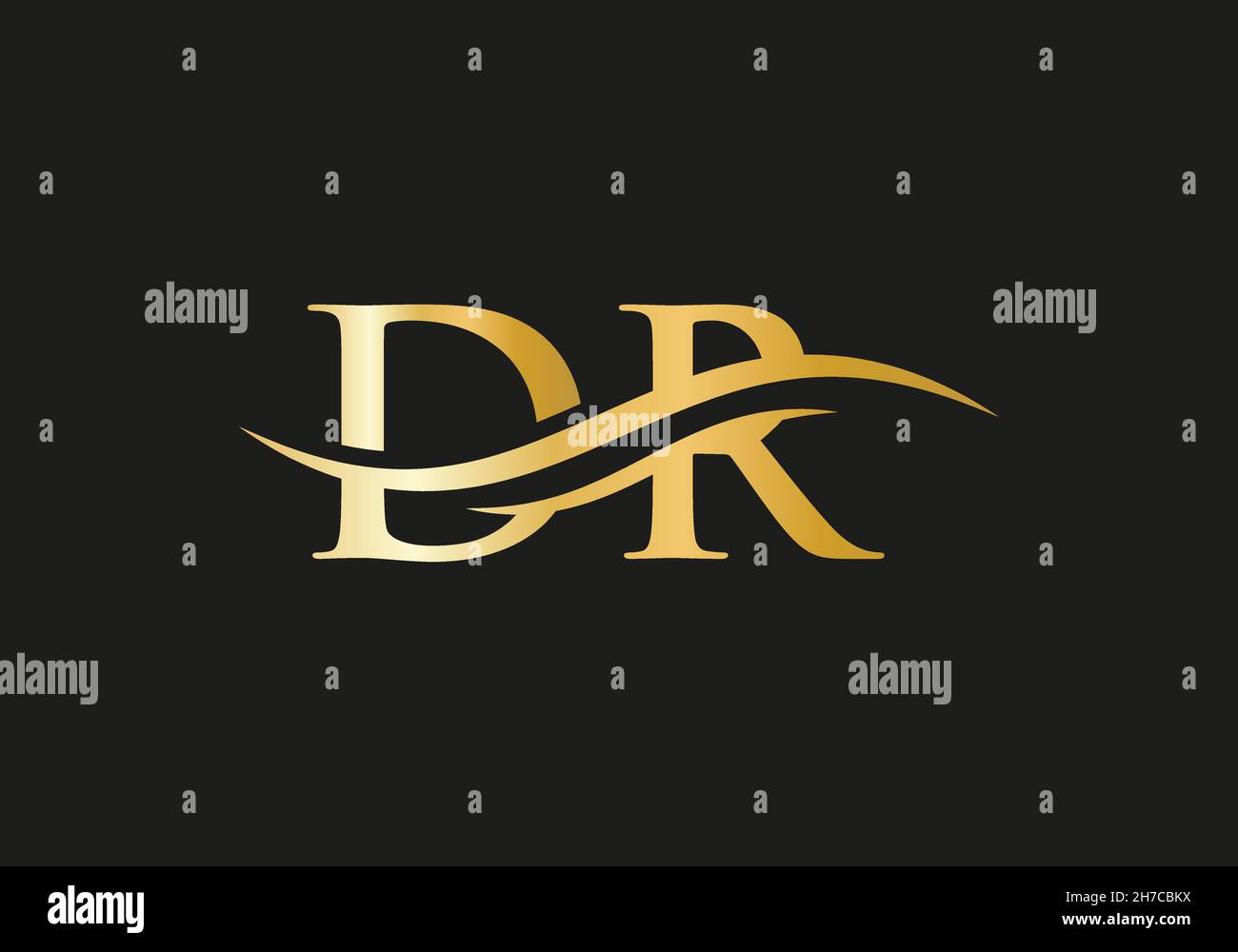 DR Linked Logo for business and company identity. Creative Letter DR ...