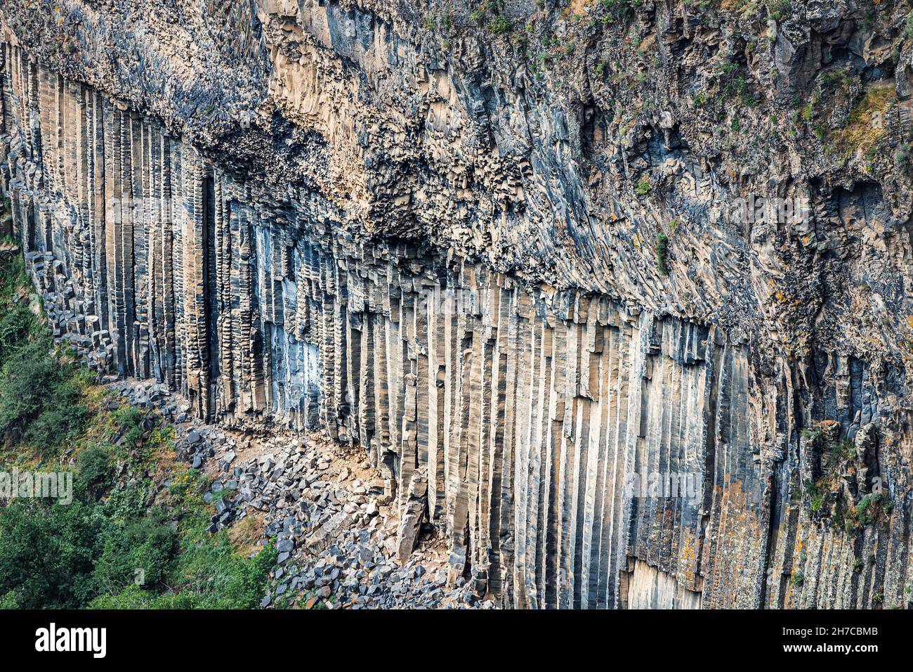 Famous natural monument near the village of Garni in Armenia - basalt ...