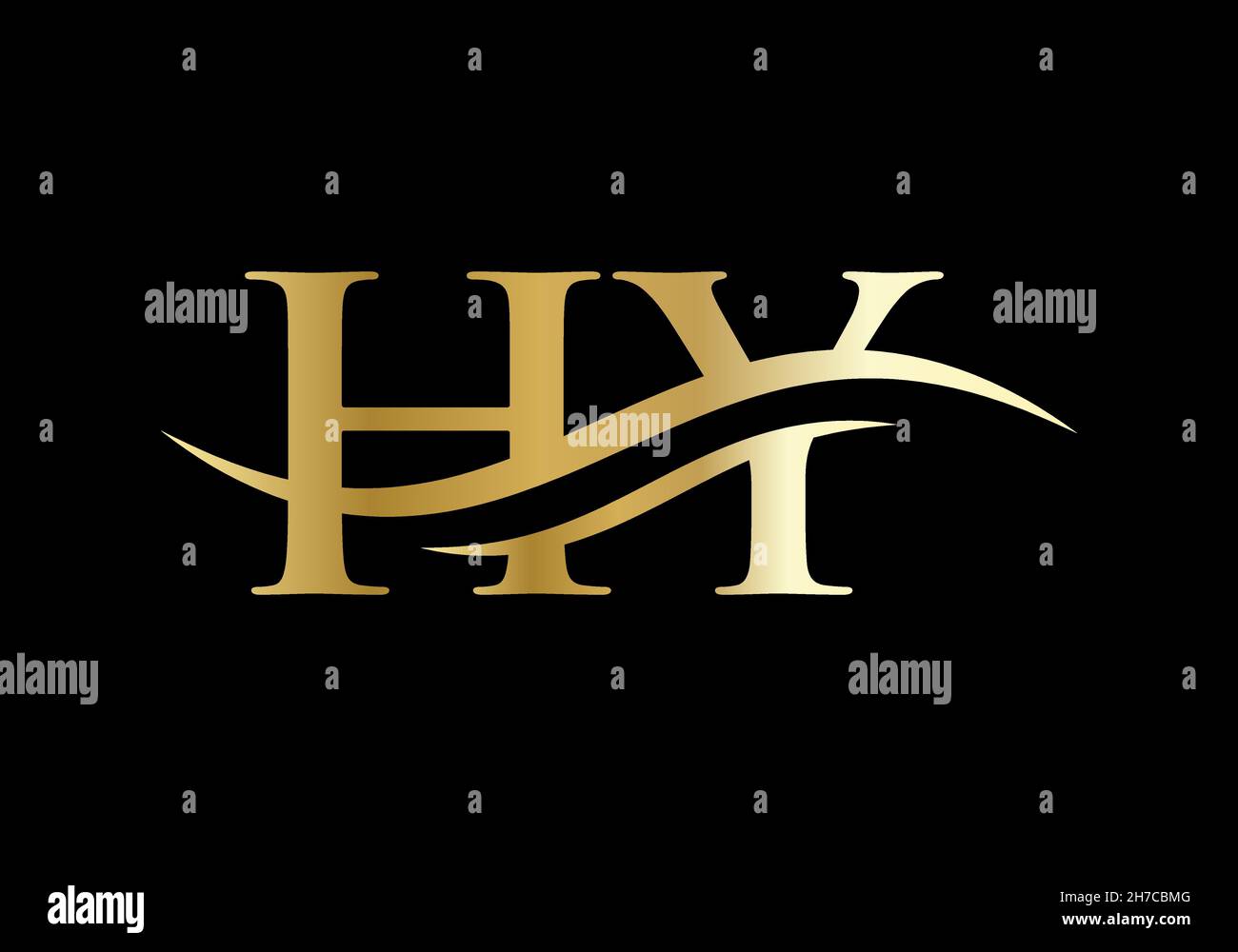 HY letter logo. Initial HY letter business logo design vector template ...