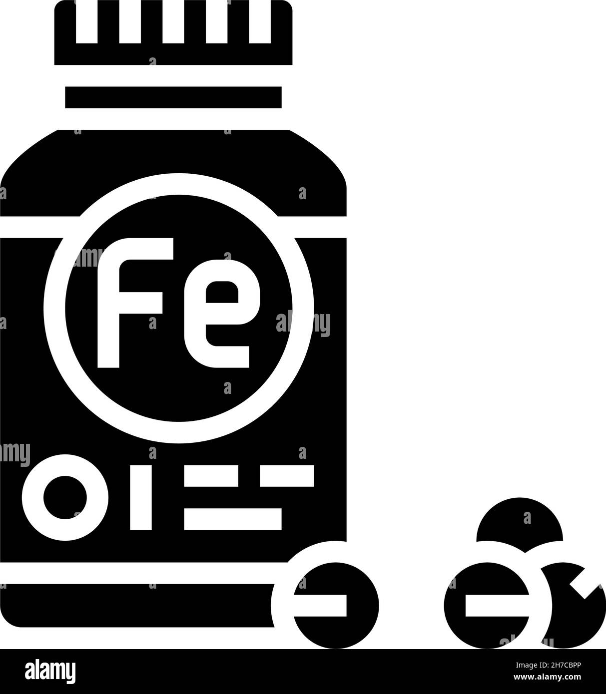 iron supplements package glyph icon vector illustration Stock Vector ...