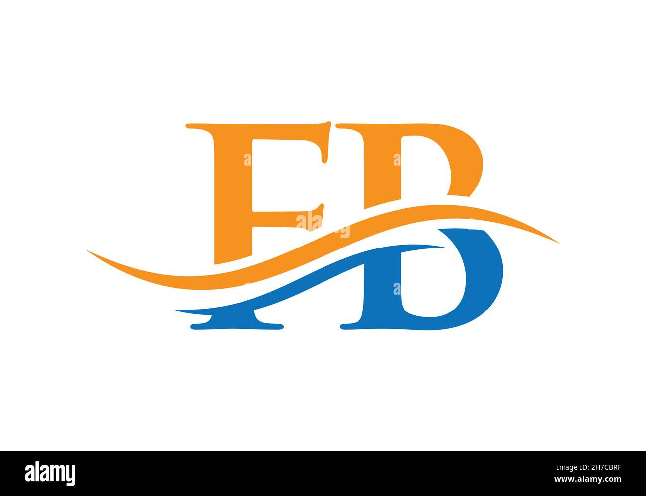 Swoosh Letter FB Logo Design for business and company identity. Water ...