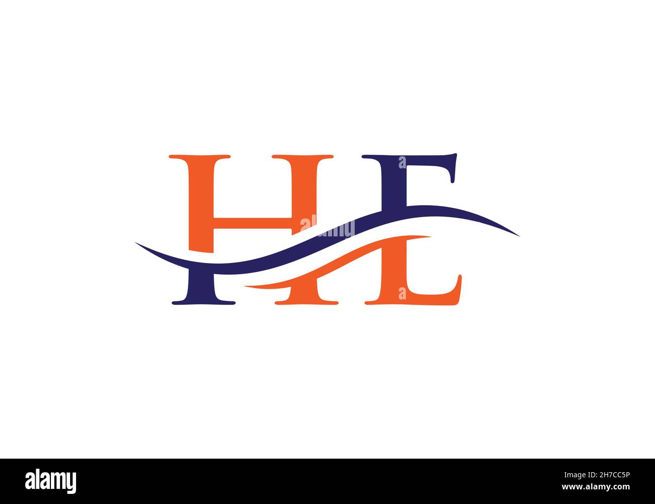 HE Letter Linked Logo for business and company identity. Initial Letter ...