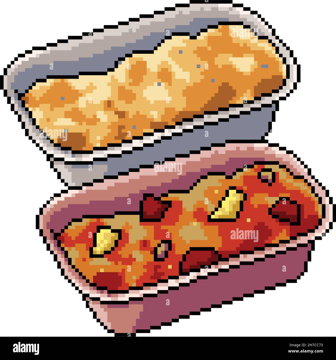 pixel art of baked bakery box Stock Vector Image & Art - Alamy