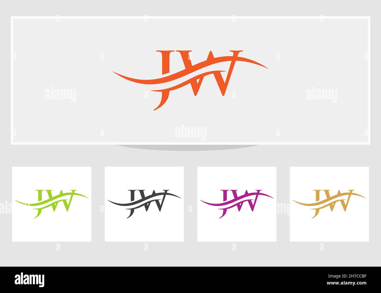 JW letter logo. Initial JW letter business logo design vector template ...