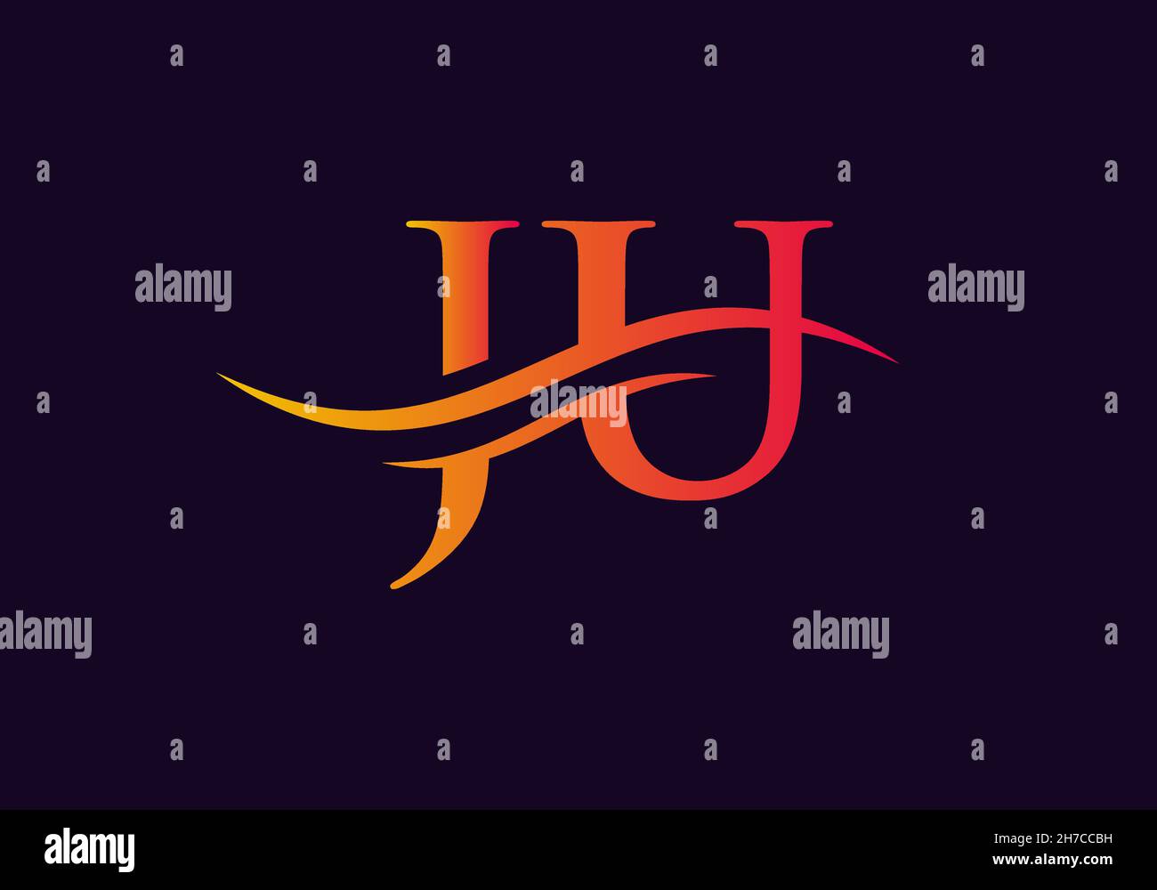 Modern JU Logo Design for business and company identity. Creative JU ...