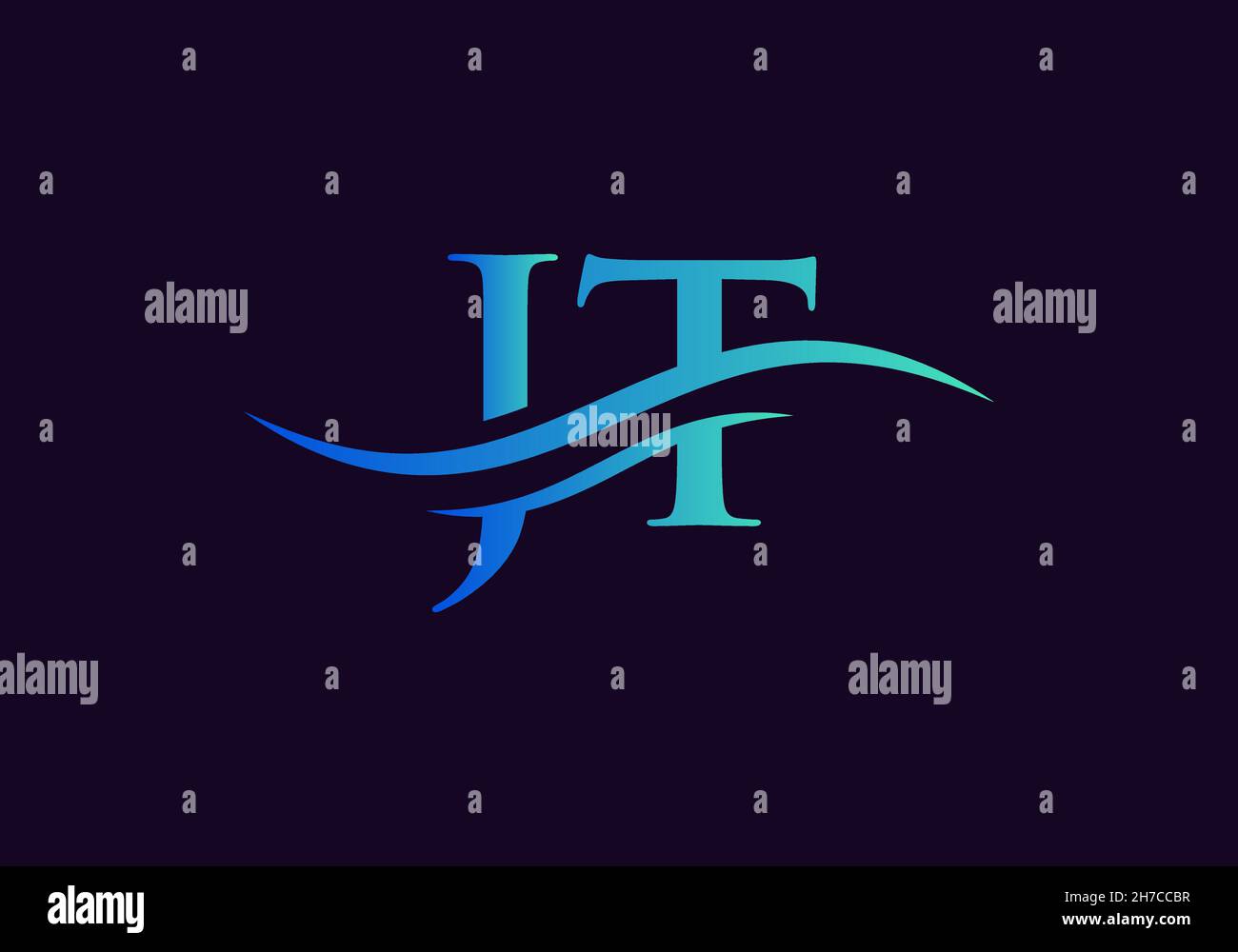 Creative JT letter with luxury concept. Modern JT Logo Design for ...
