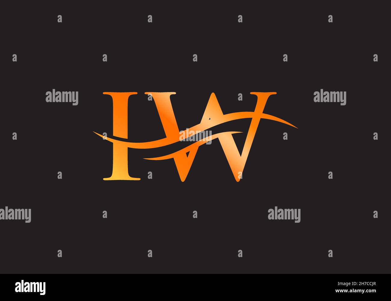 IW letter logo. Initial IW letter business logo design vector template ...