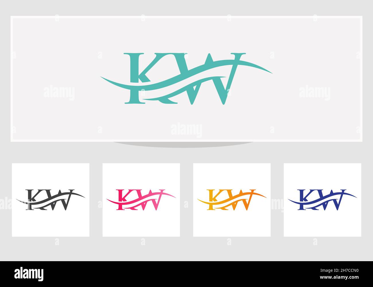 KW letter logo. Initial KW letter business logo design vector template ...