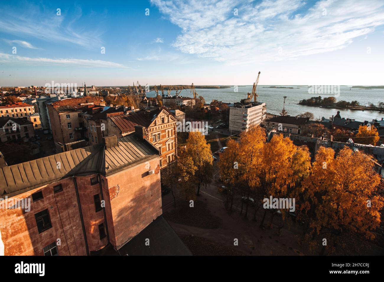 View of the Port Authority and South Harbor from the Clock Tower in ...