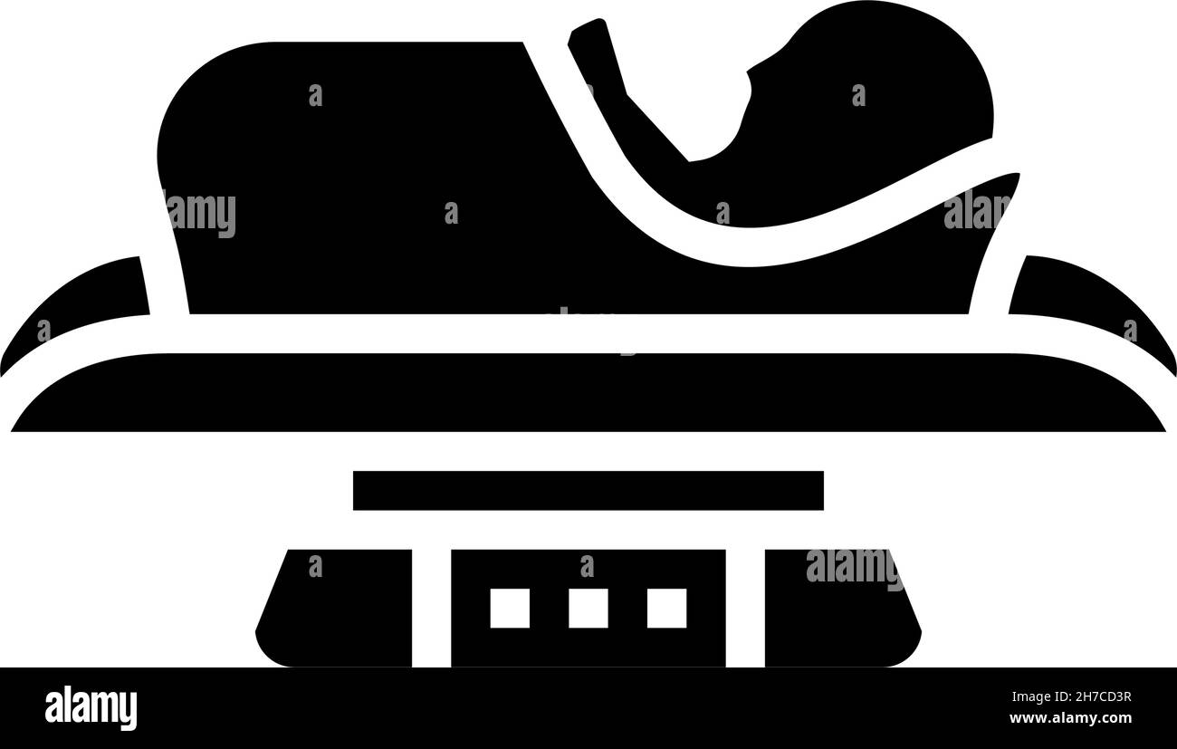 baby weight scale tool glyph icon vector illustration Stock Vector ...