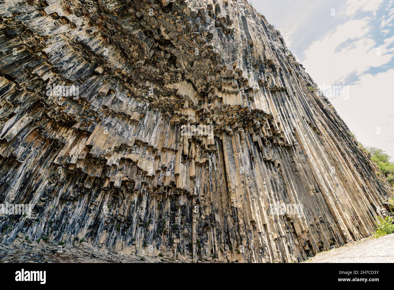 Famous natural monument near the village of Garni in Armenia - basalt ...