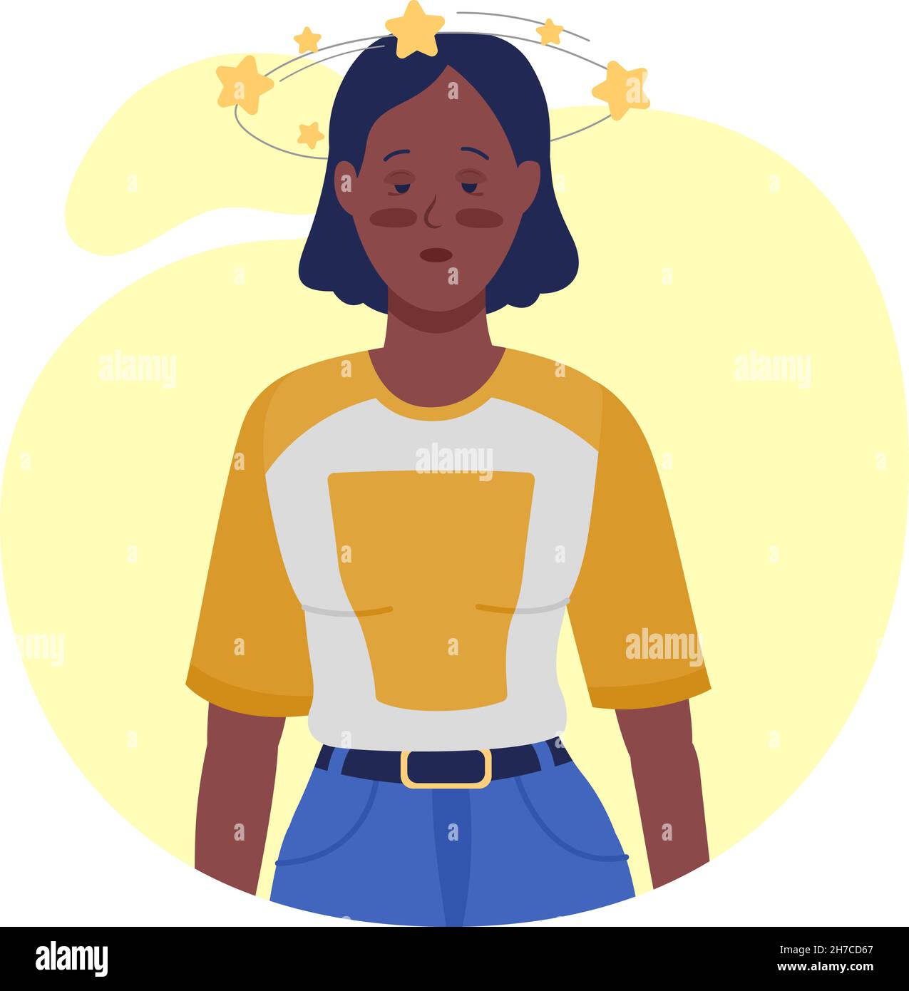 Woman with vertigo semi flat color vector character Stock Vector Image ...
