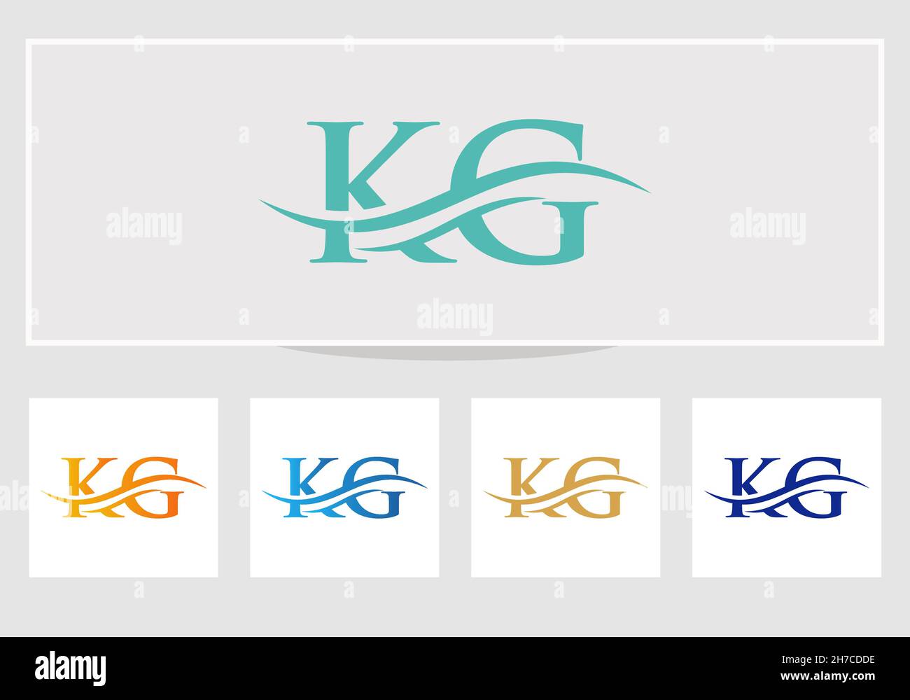 Creative KG letter with luxury concept. Modern KG Logo Design for ...
