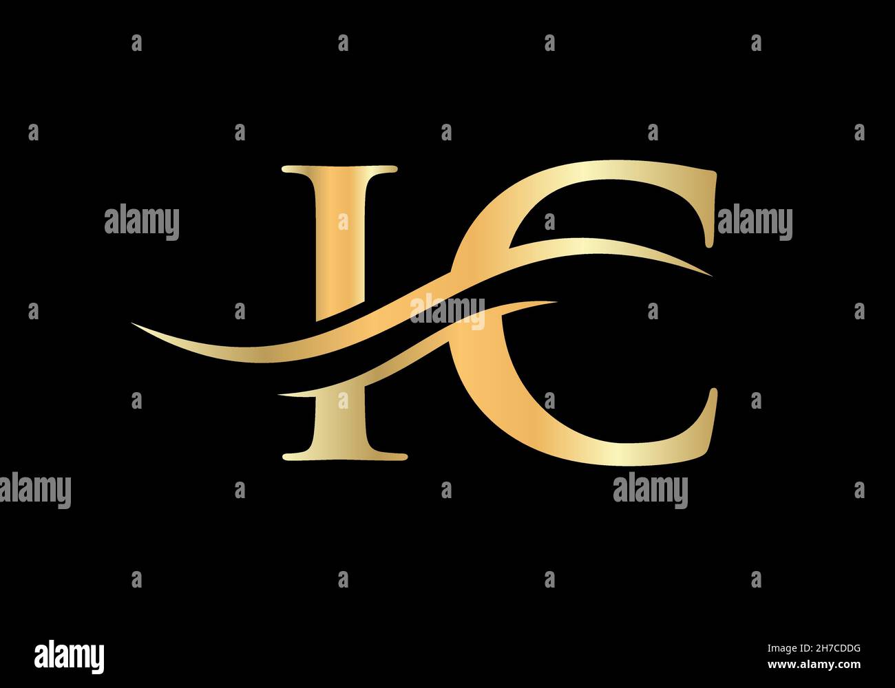 IC Linked Logo for business and company identity. Creative Letter IC ...