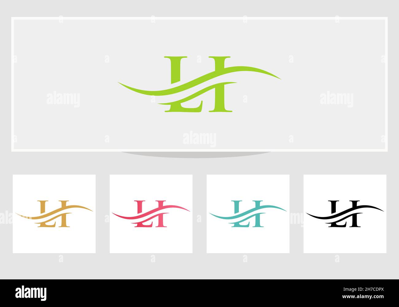 Initial linked letter LI logo design. Modern letter LI logo design ...