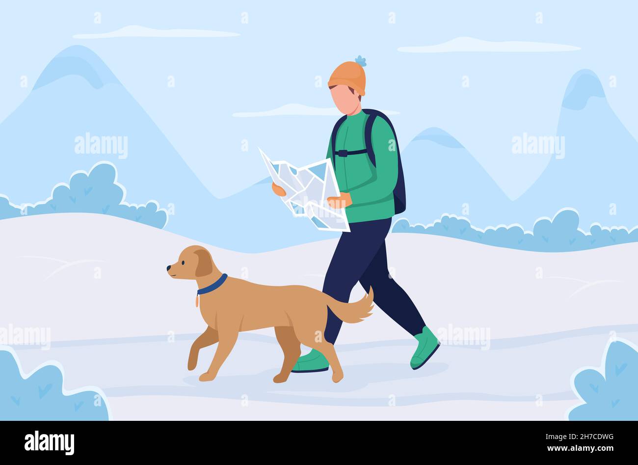 White trekking route Stock Vector Images - Alamy