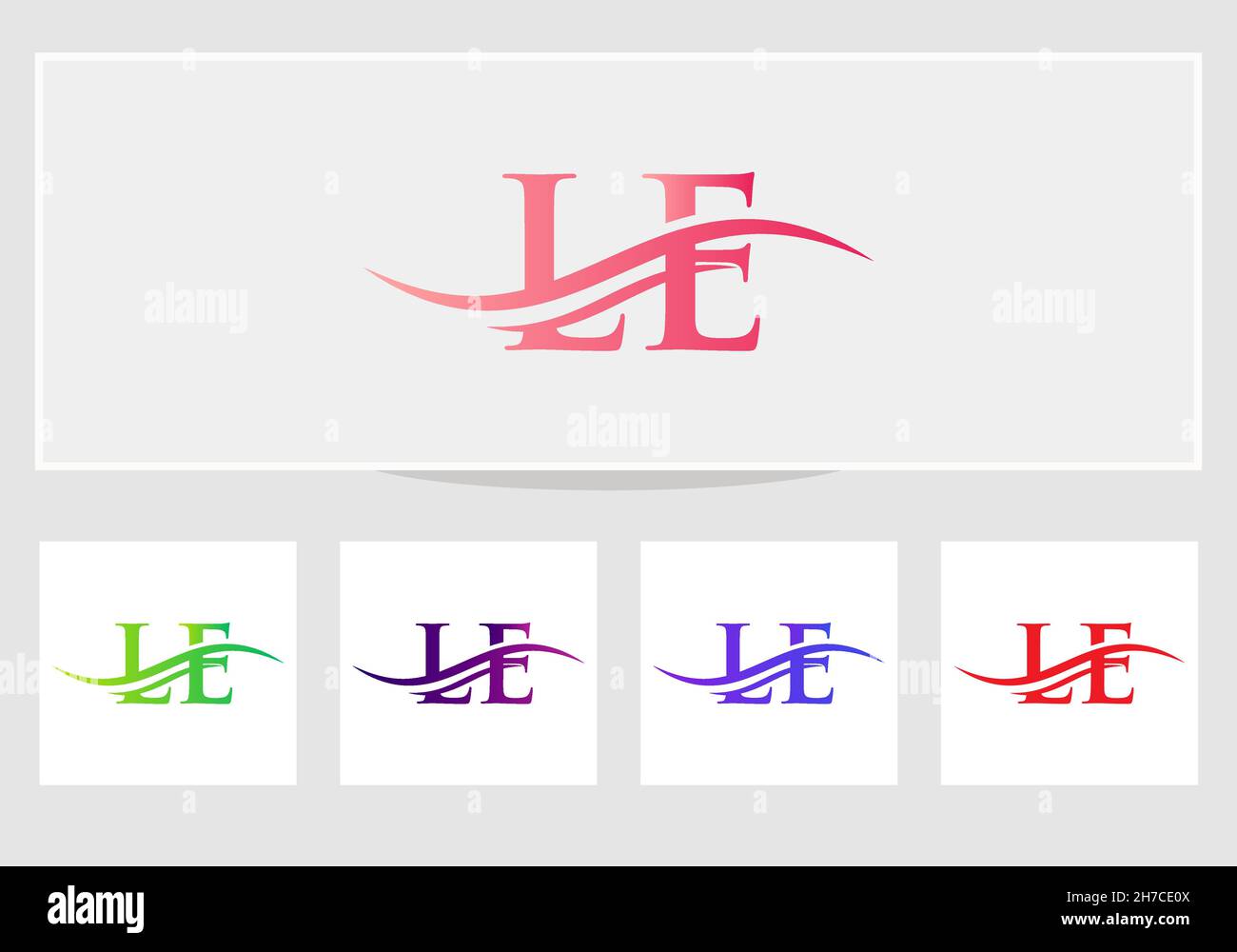 LE Letter Linked Logo for business and company identity. Initial Letter ...