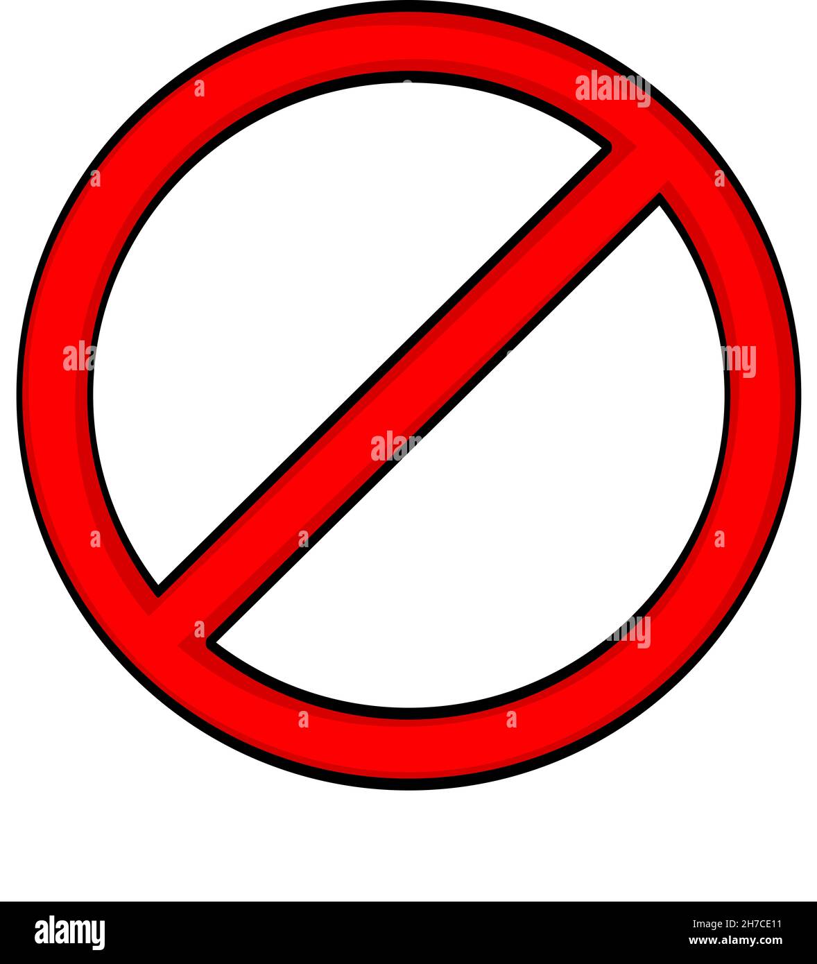 Prohibition sign or no sign icon simple Stock Photo - Alamy