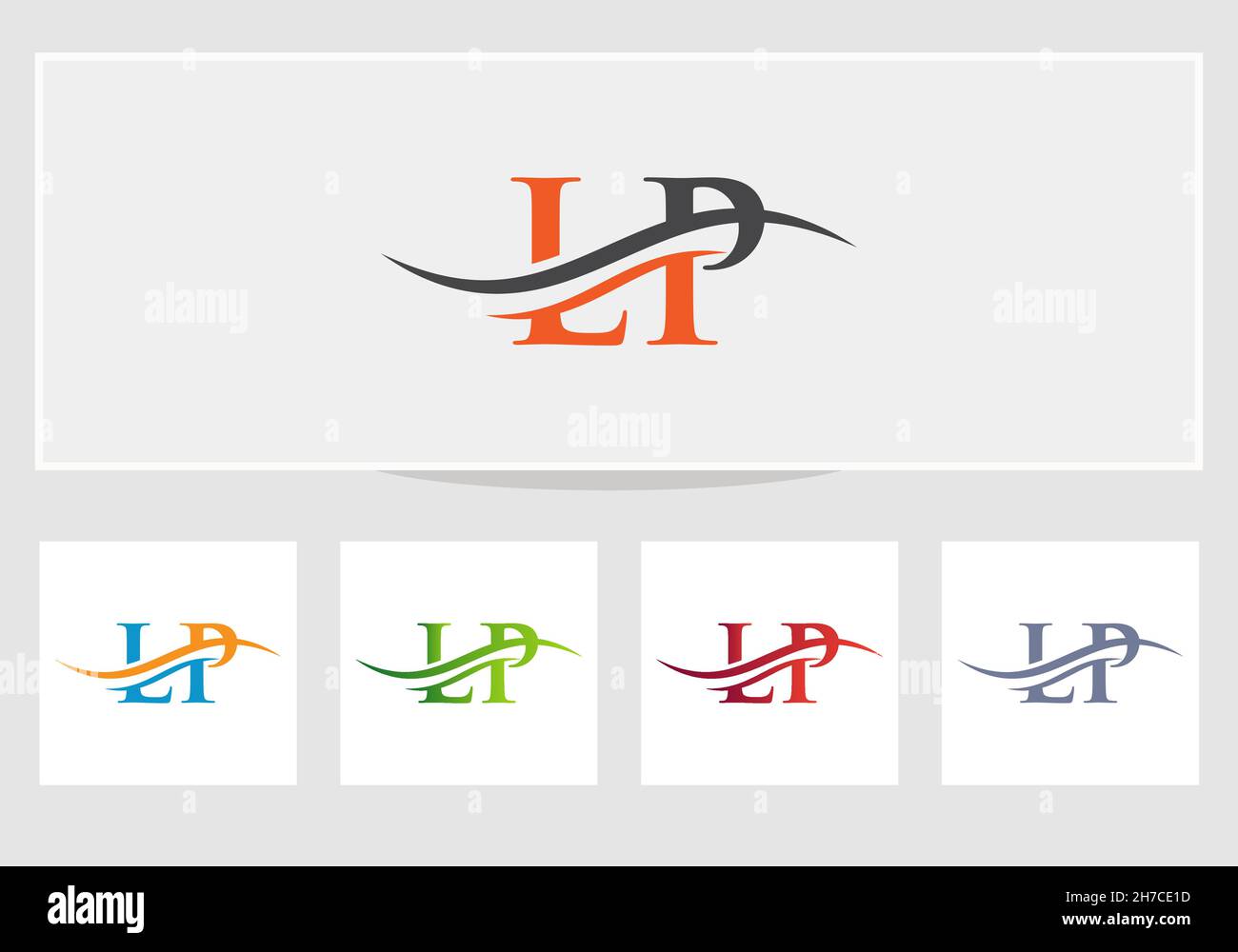 LP Linked Logo for business and company identity. Creative Letter LP ...