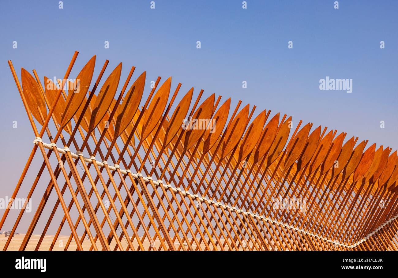 Forever Is Now, exhibition 2021, Giza pyramids, Cairo, Egypt Stock ...