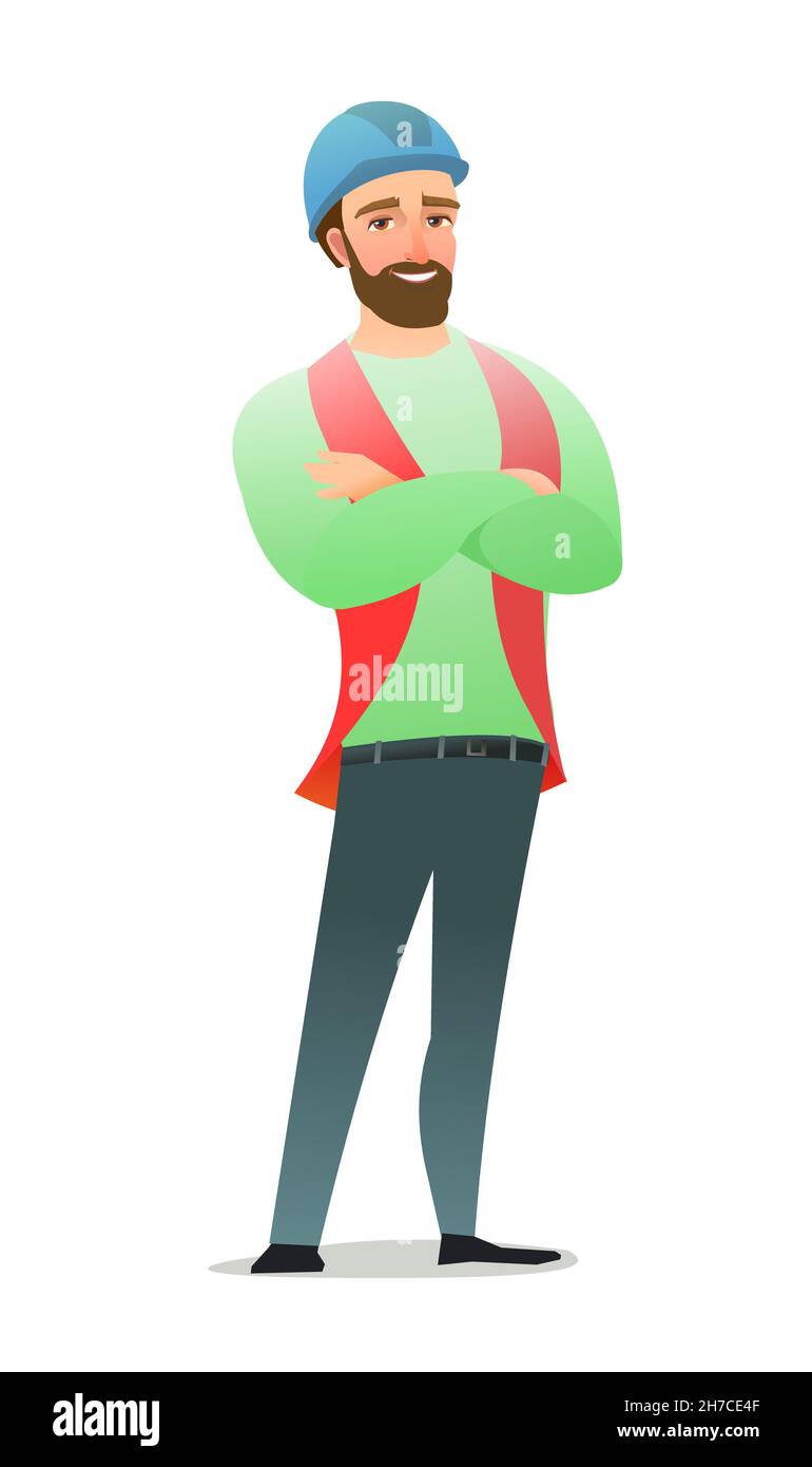 Man builder working in Stock Vector Images - Alamy