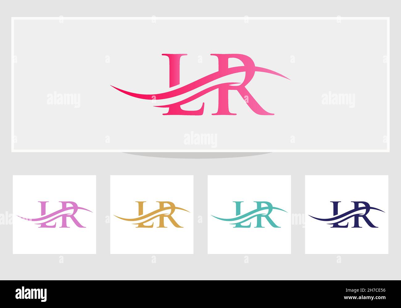 LR Letter Linked Logo for business and company identity. Initial Letter ...