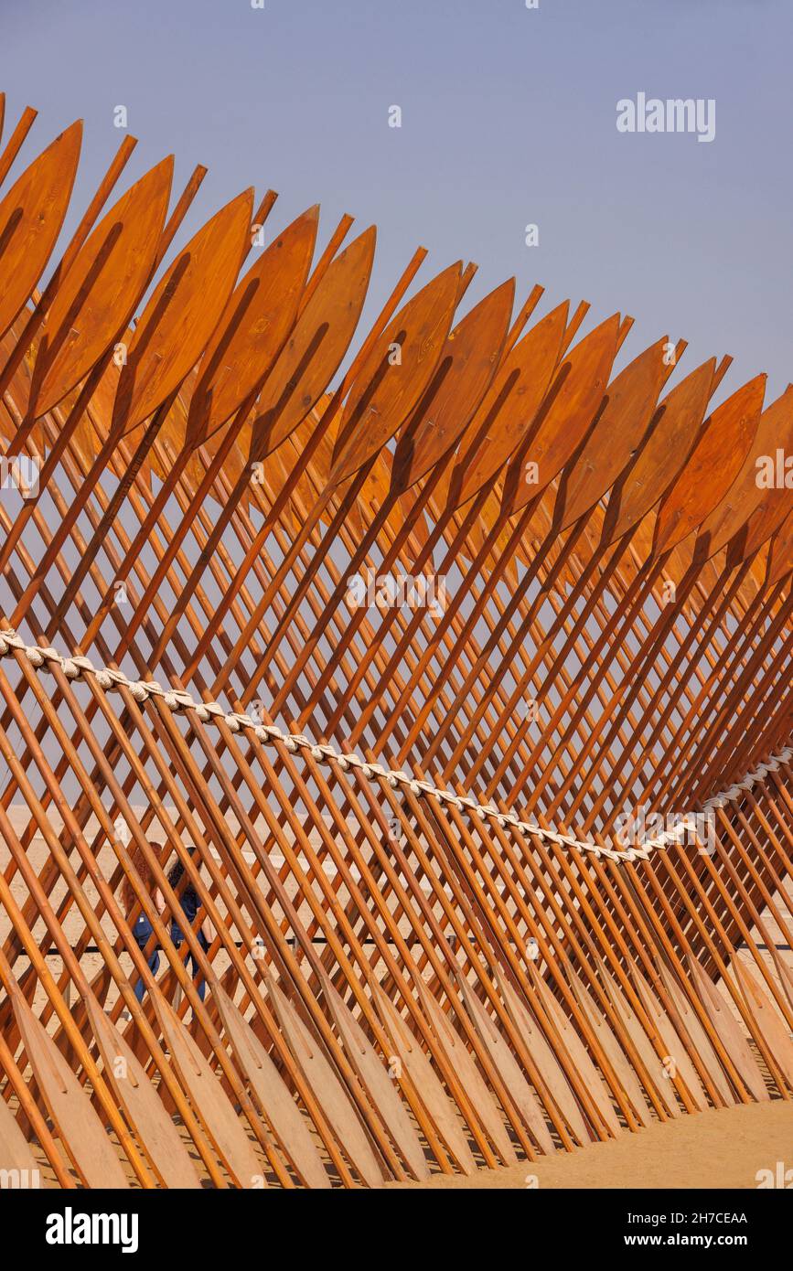 Forever Is Now, exhibition 2021, Giza pyramids, Cairo, Egypt Stock ...