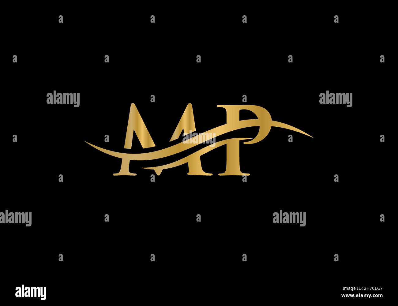 MP Letter Linked Logo for business and company identity. Initial Letter MP Logo Vector Template ...