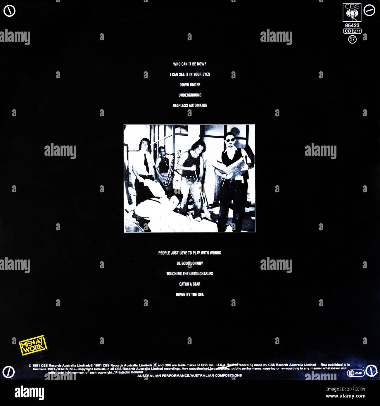 Men at work band hi-res stock photography and images - Alamy