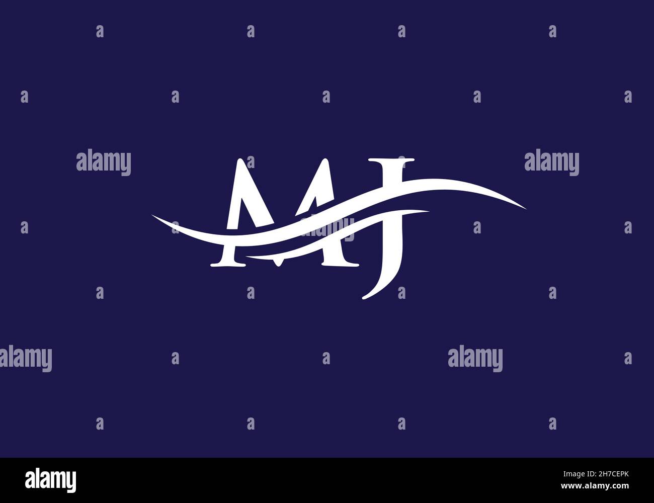 MJ letter logo. Initial MJ letter business logo design vector template ...