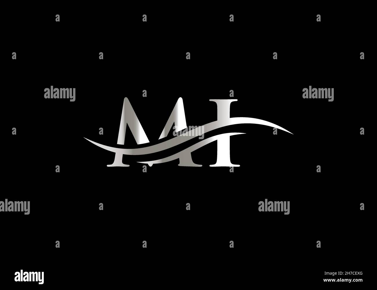 Initial linked letter MI logo design. Modern letter MI logo design ...