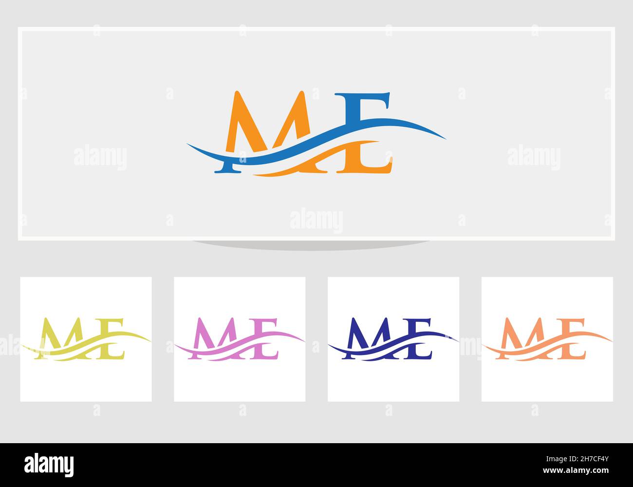 ME Letter Linked Logo for business and company identity. Initial Letter ...