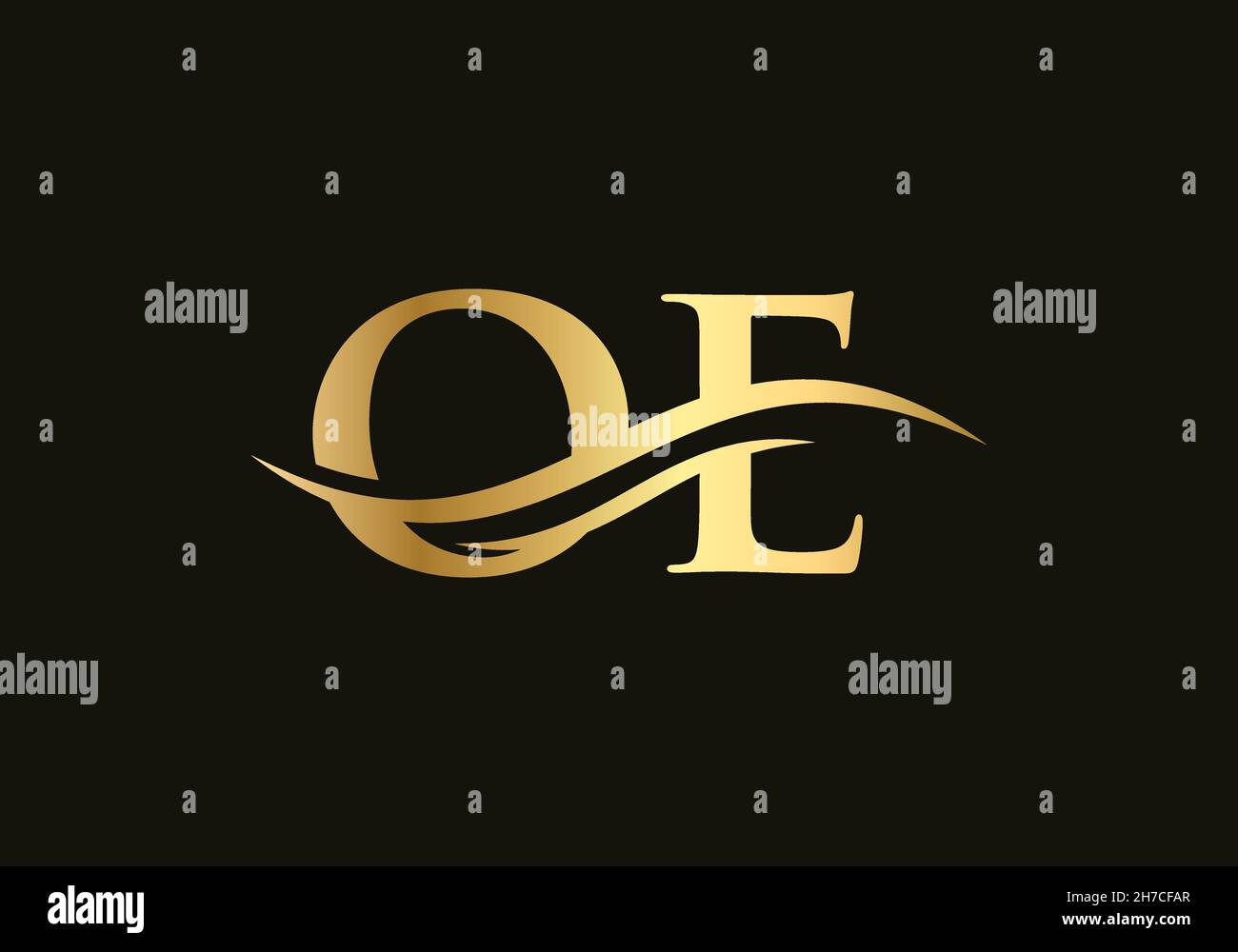 OE Letter Linked Logo for business and company identity. Initial Letter ...