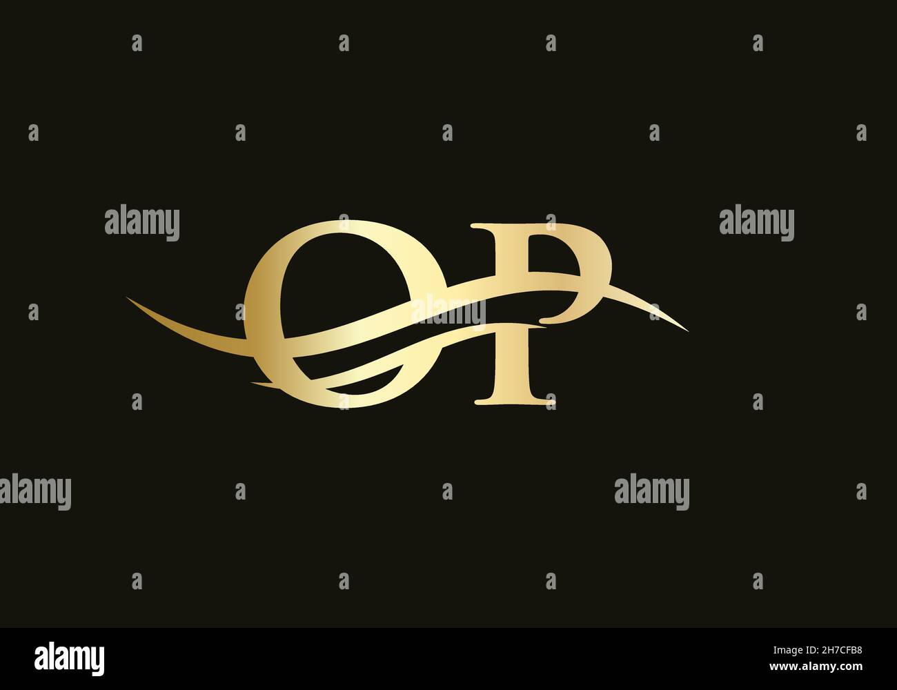 OP Letter Linked Logo for business and company identity. Initial Letter ...