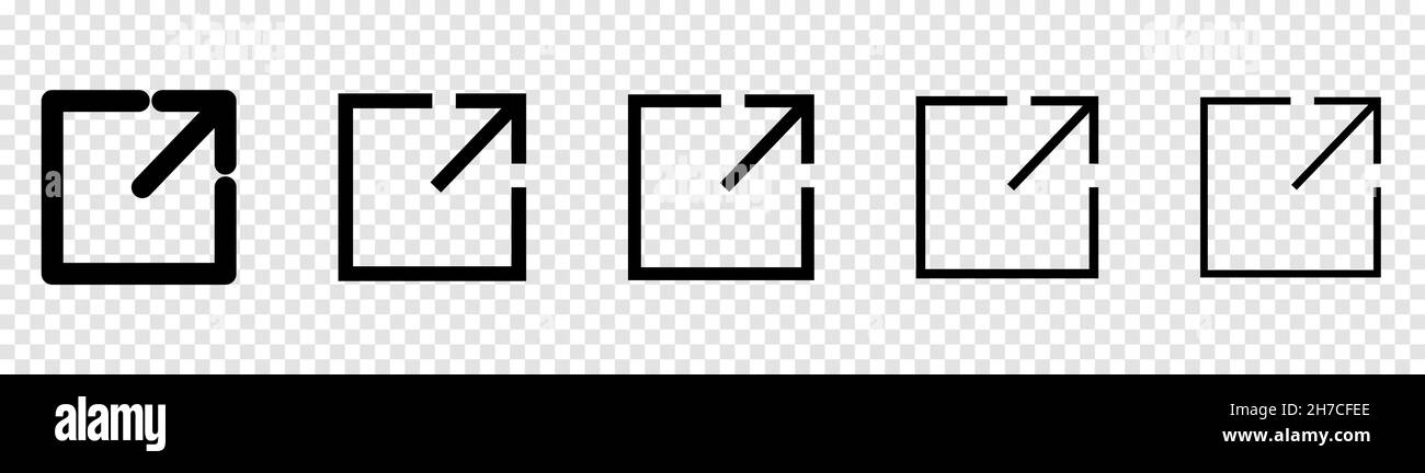 Hyperlink chain symbol. External link vector icons isolated on ...