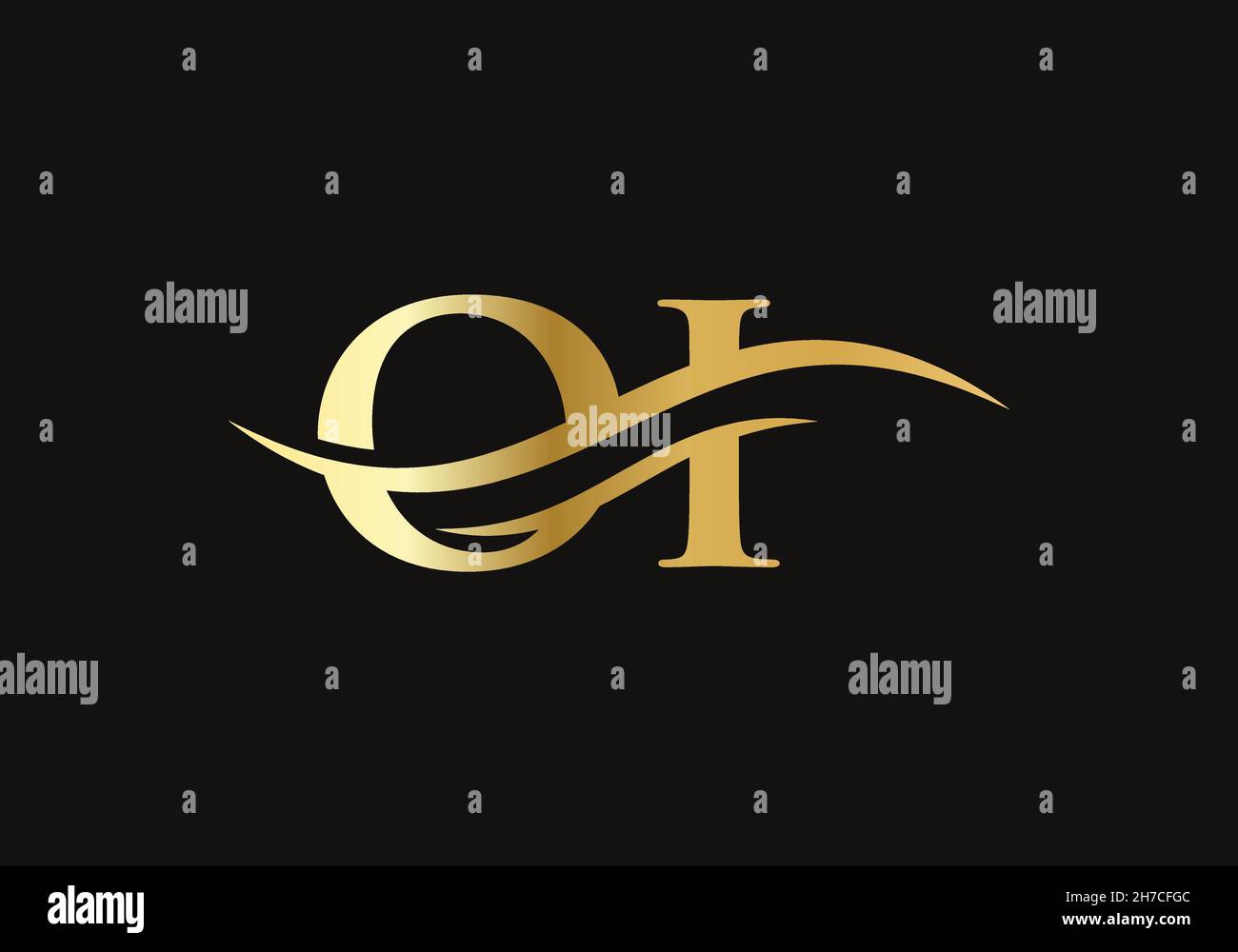 Initial linked letter OI logo design. Modern letter OI logo design ...