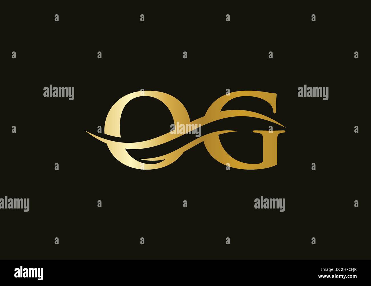 Creative OG letter with luxury concept. Modern OG Logo Design for ...