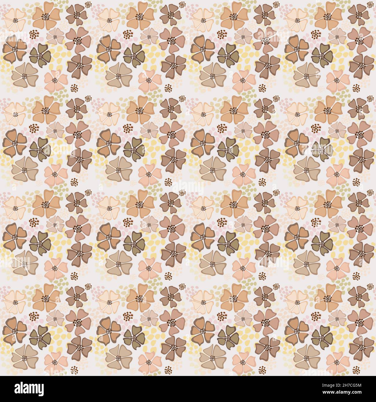 Abstract seamless beige gentle pattern with flowers Stock Vector Image ...