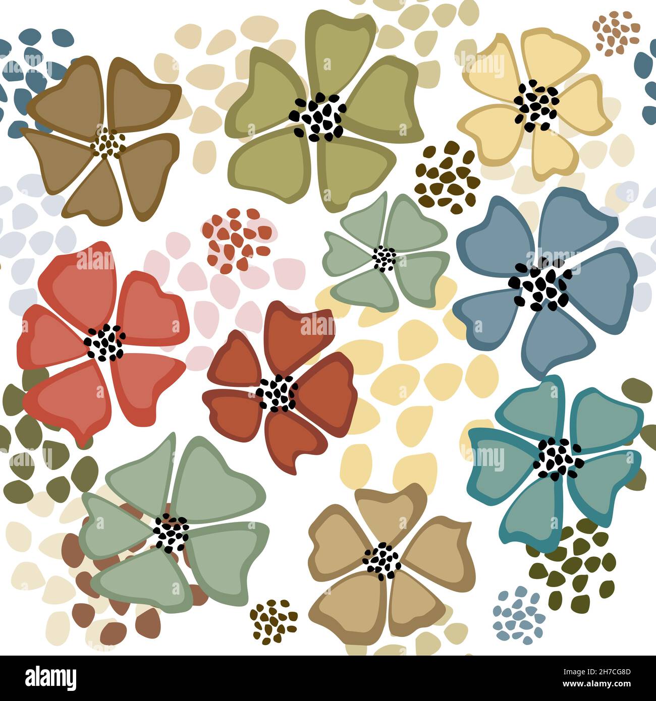 Vintage floral pattern wallpaper Cut Out Stock Images & Pictures - Alamy