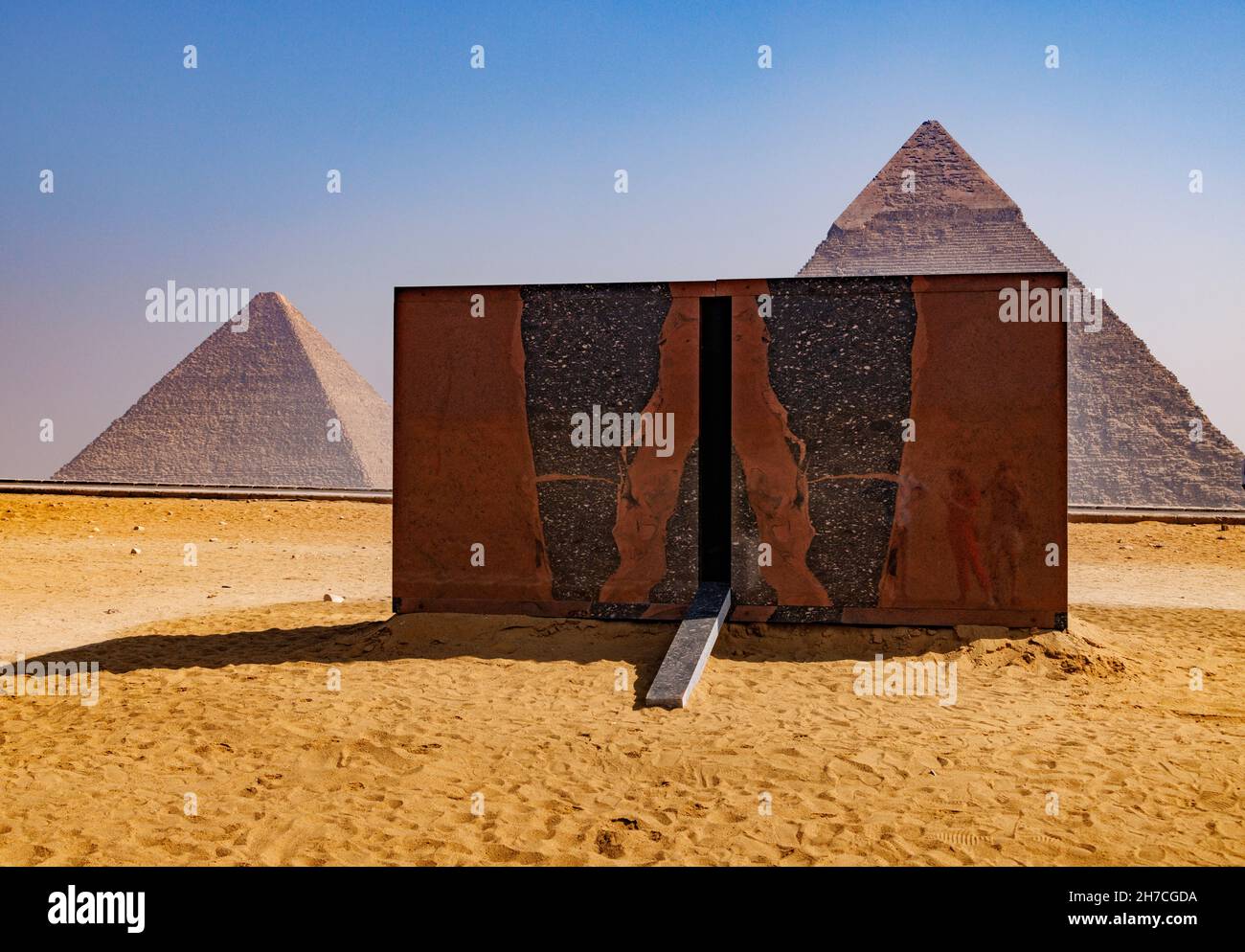 Forever Is Now, exhibition 2021, Giza pyramids, Cairo, Egypt Stock ...